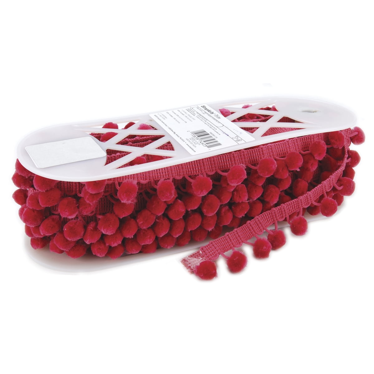Simplicity Ball Fringe 1-1/8"X12yd-Strawberry - Walmart.com