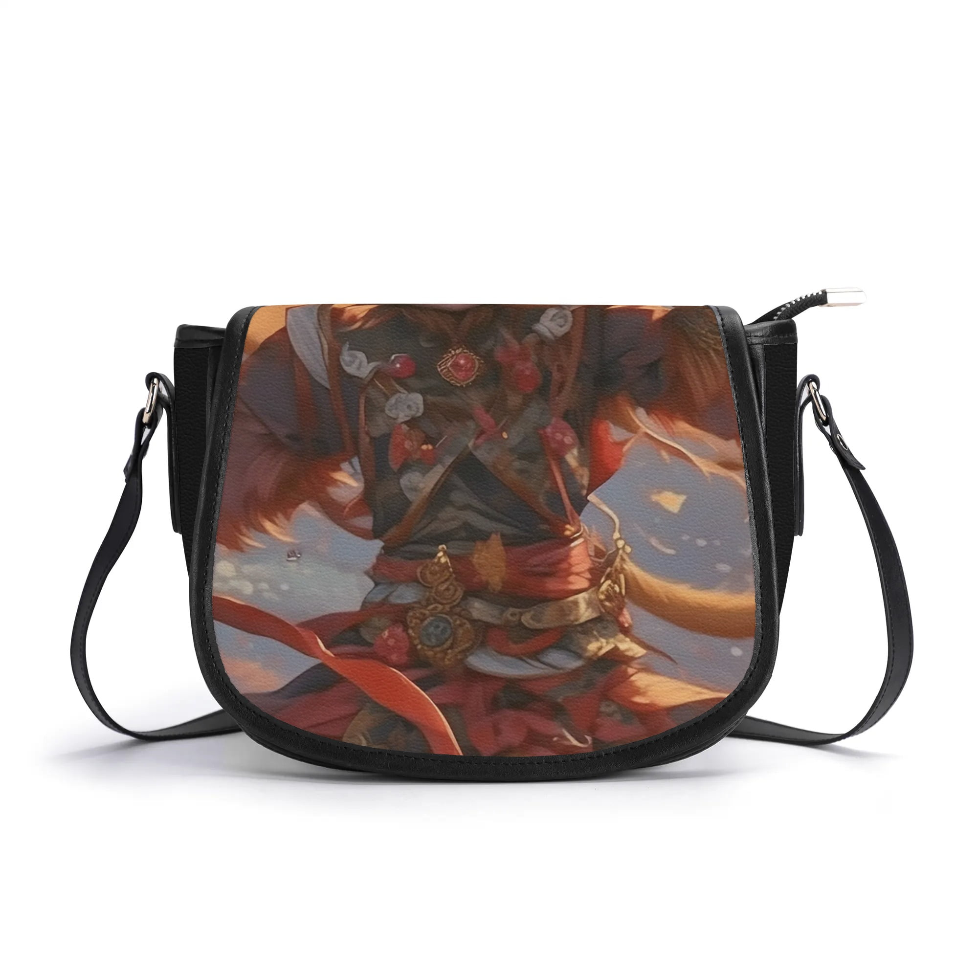 Simplicity Black Sun Wukong Patterns Handbags Adjustable Shoulder Strap ...