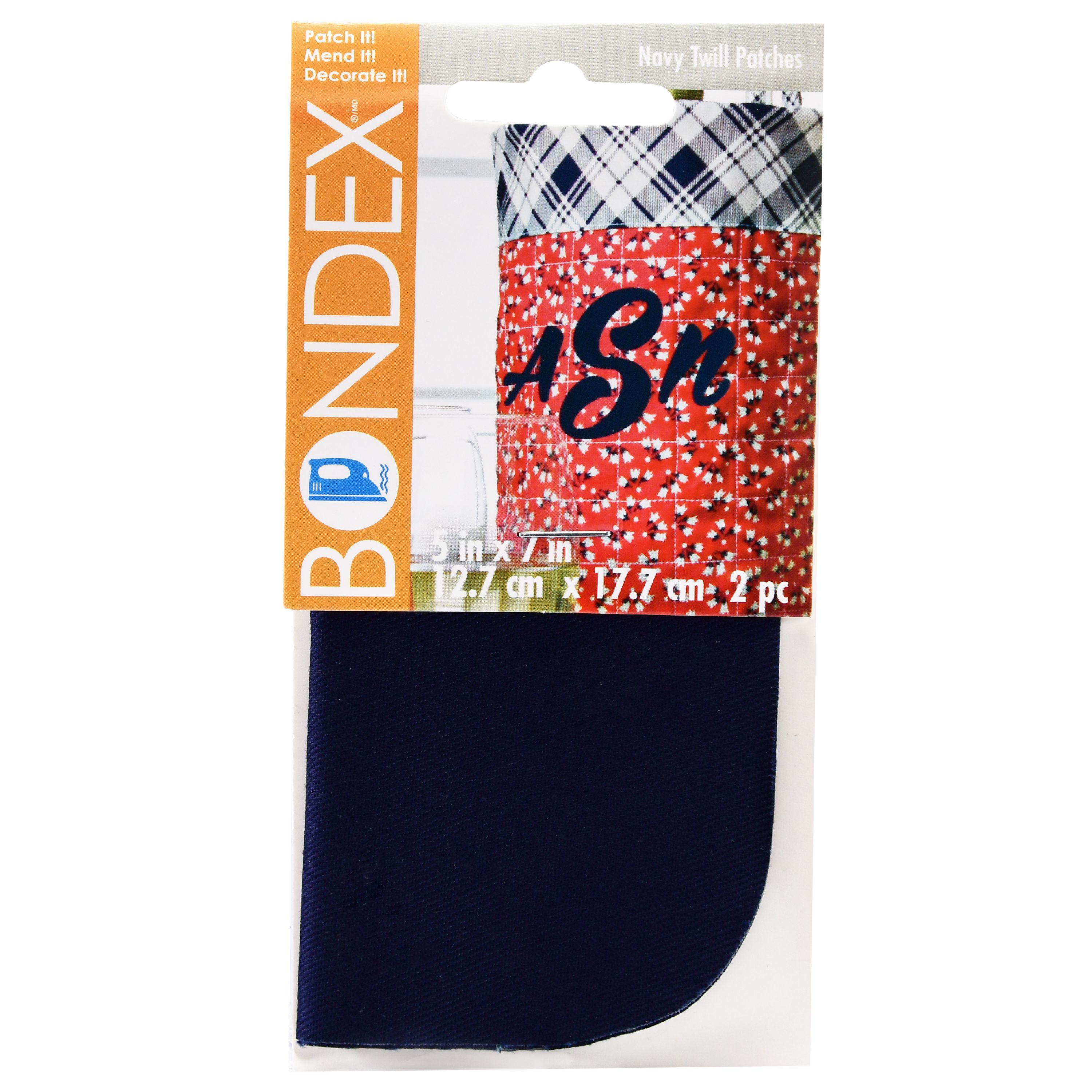 Simplicity Bondex 5" x 7" Blue Twill Iron-On Patches, 2 Pieces ...