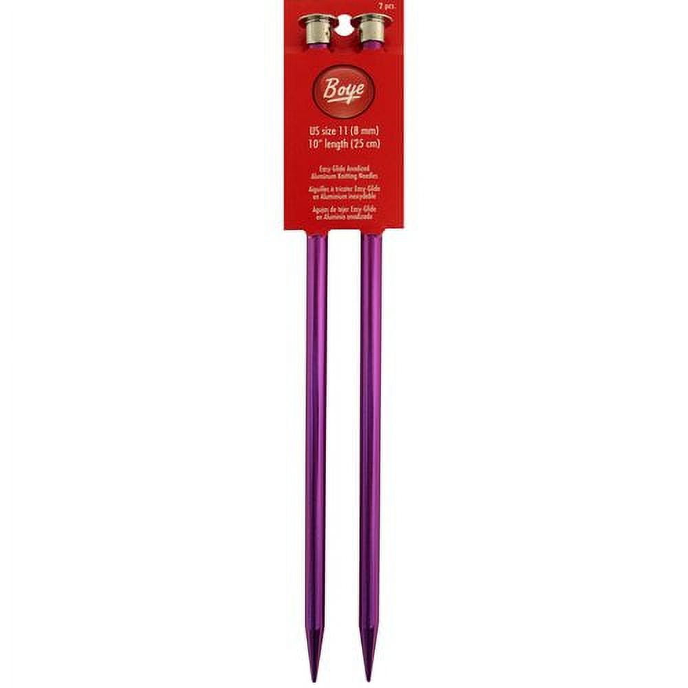 Simplicity Boye 10 in Anodized Aluminum Knitting Needles, Size 11 ...