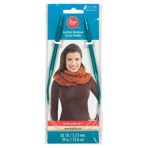 Simplicity Boye 29 in Anodized Aluminum Circle Needle, Size 10 ...