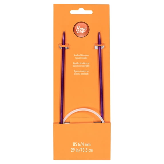 Simplicity Boye 29 in Anodized Aluminum Circular Needles, Size 6 Purple ...