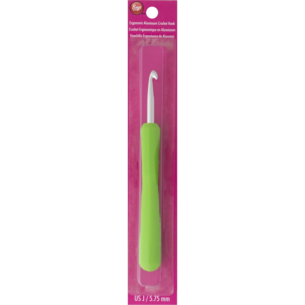 Simplicity Boye Ergonomic Aluminum Crochet Hook, Size J Green - Walmart.com