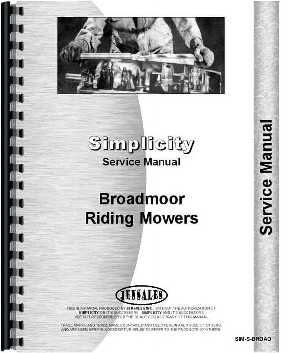 Simplicity Broadmoor 717 Lawn & Garden Tractor Service Manual - Walmart.com