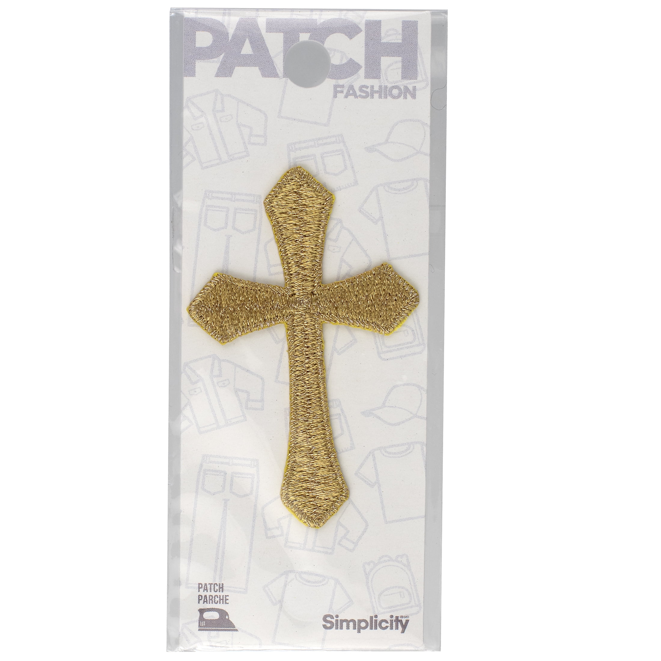 Simplicity Chenille Gold Cross Applique, 1 Piece - Walmart.com