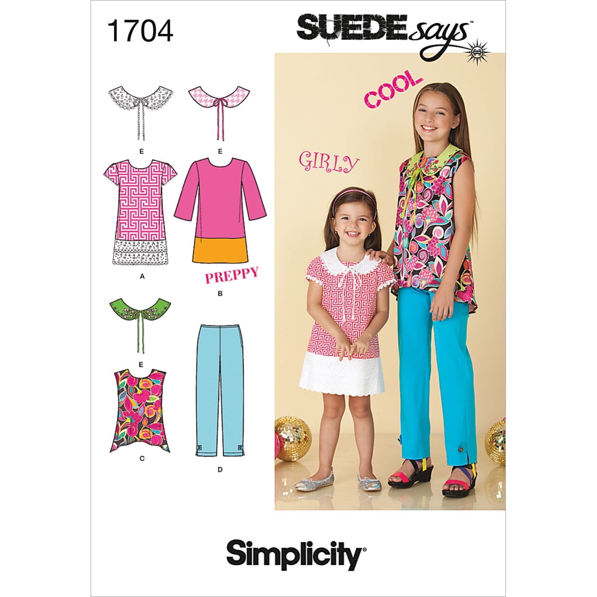 Simplicity Childs' Size 7-14 SUEDEsays Collection Separates Pattern, 1 ...