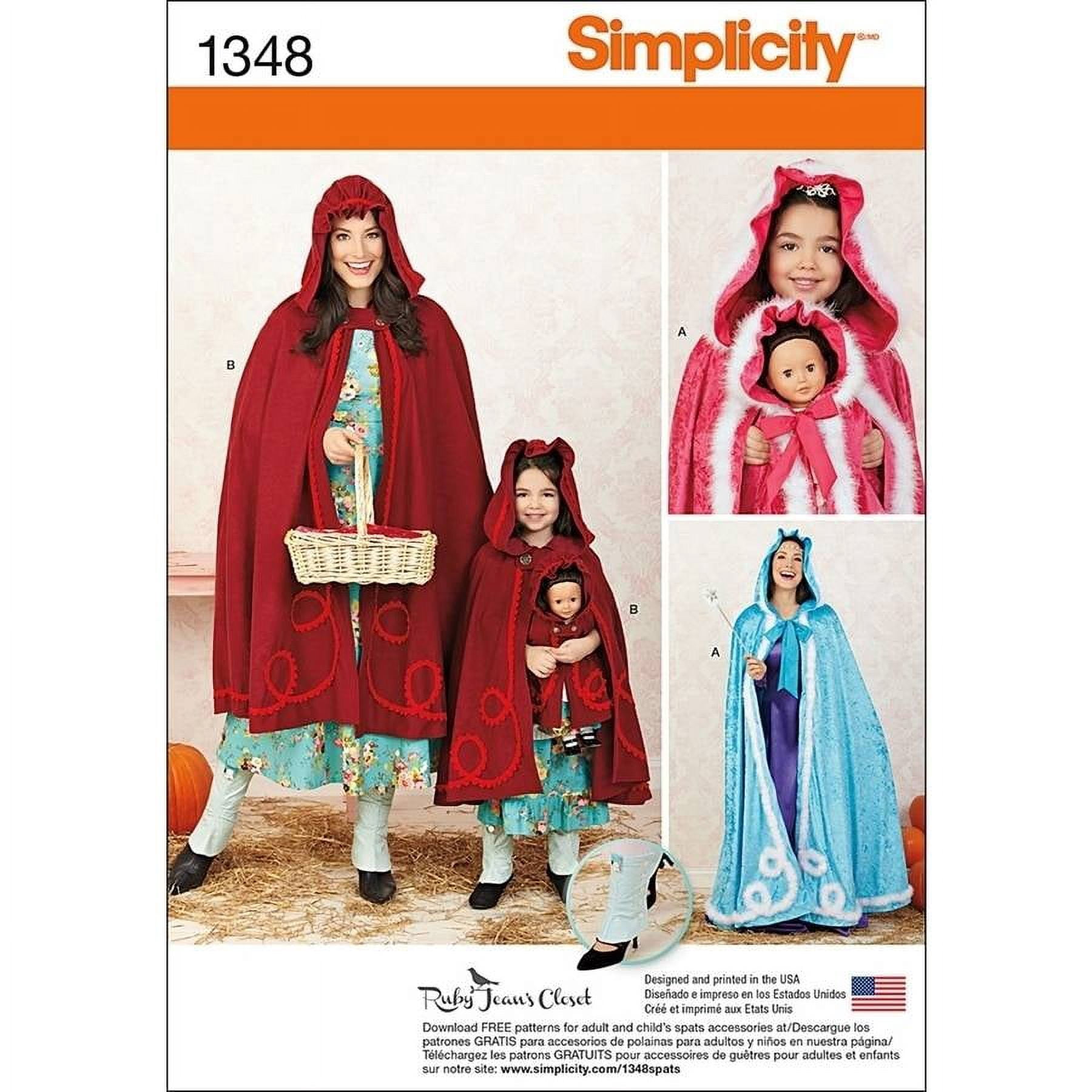 Simplicity Crafts' Size XS-XL Costumes Pattern, 1 Each - Walmart.com
