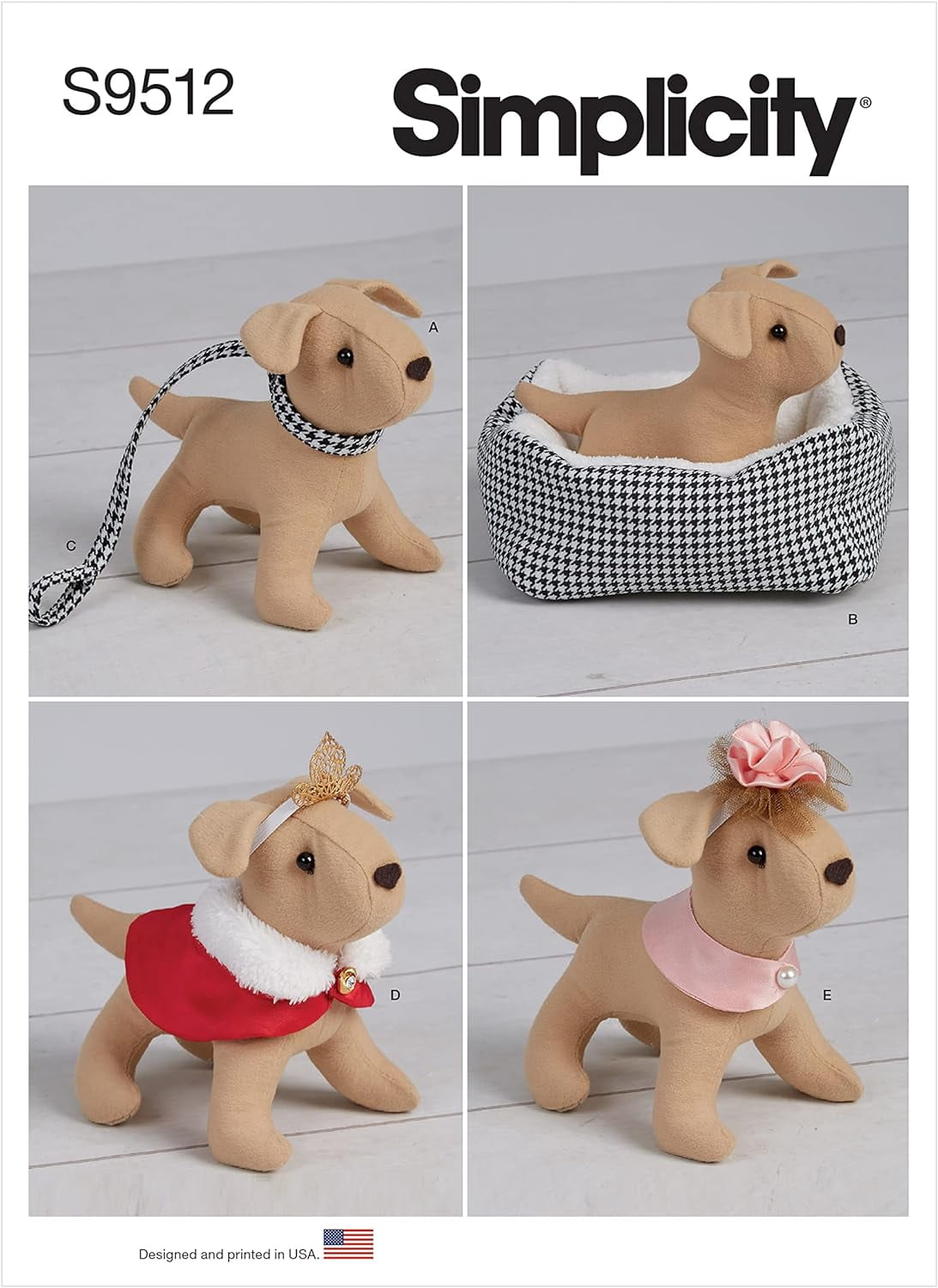 Simplicity Dog and Accessories Plush Animal Sewing Pattern Kit, Code ...
