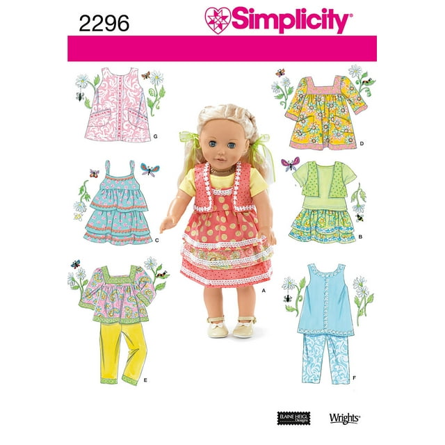 Simplicity Doll Clothes Pattern, 1 Each - Walmart.com