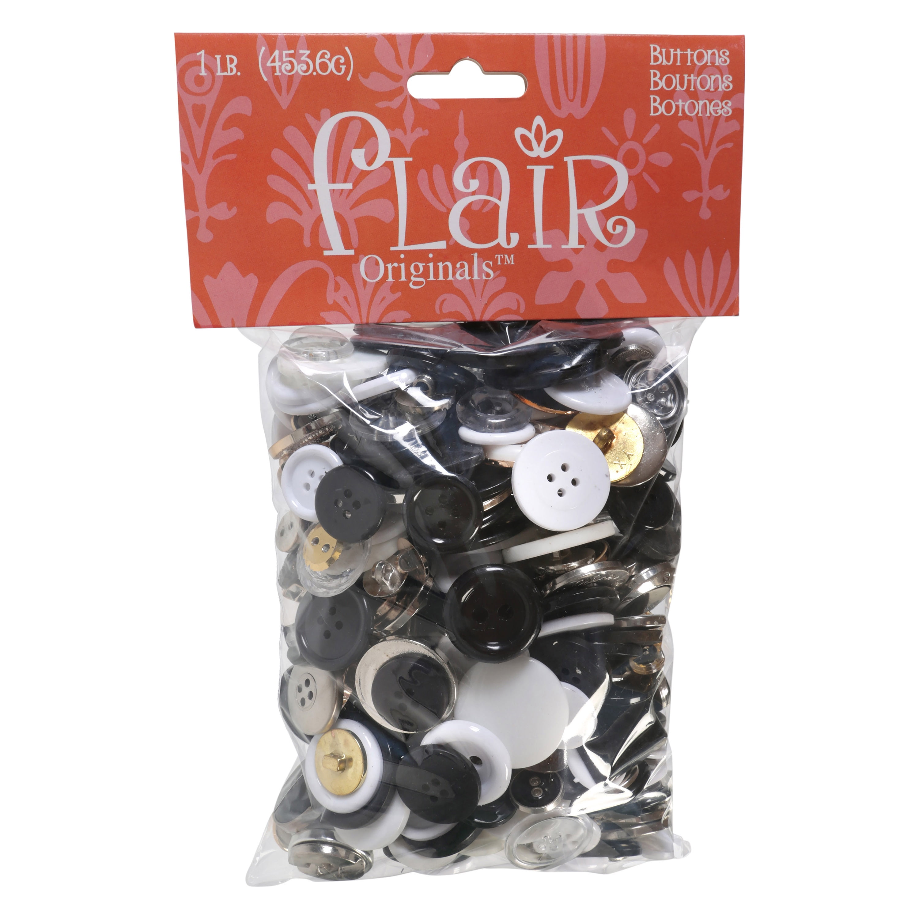 Simplicity Flair Mega Bag of Buttons, Assorted Fancy Buttons, 1 Pound ...