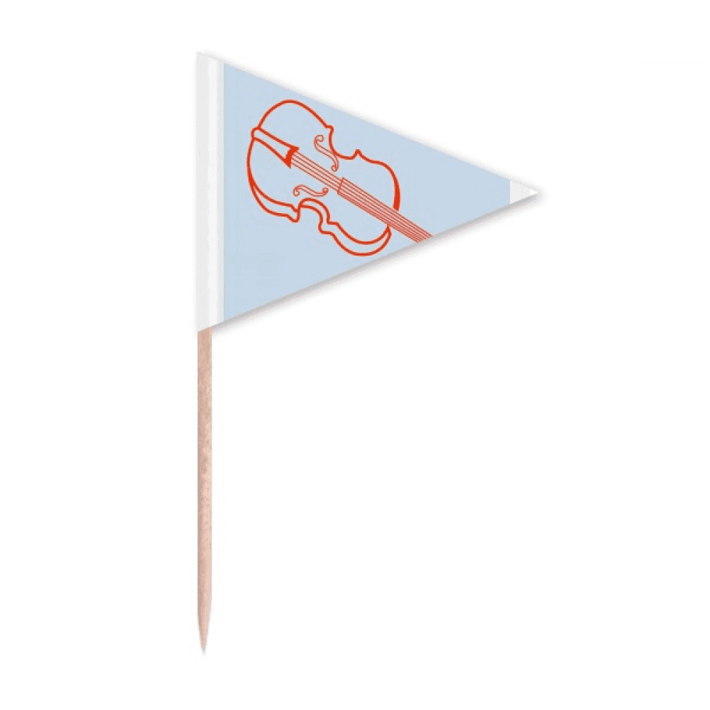 Simplicity Guitar Sign Toothpick Triangle Cupcake Toppers Flag ...