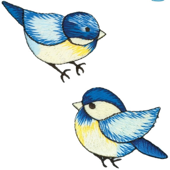Simplicity Iron-On Blue Birds Applique, 2 Piece - Walmart.com