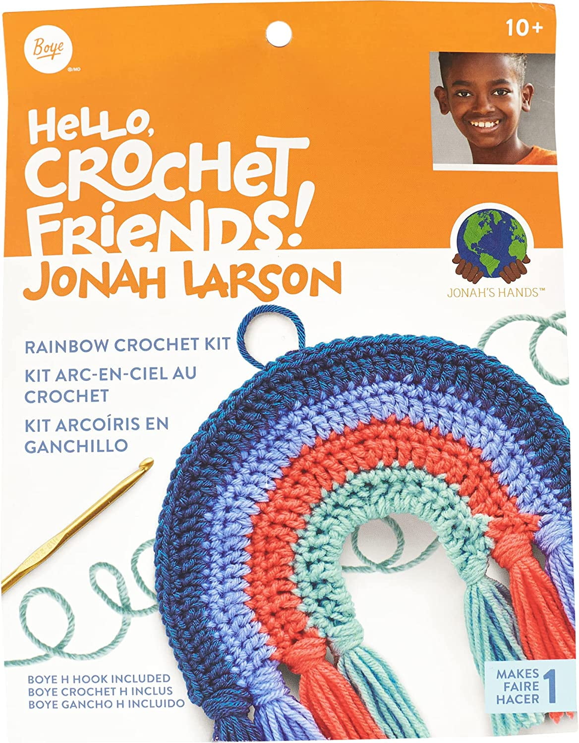Simplicity® Jonah's Hands Rainbow Crochet Yarn Kit - Walmart.com