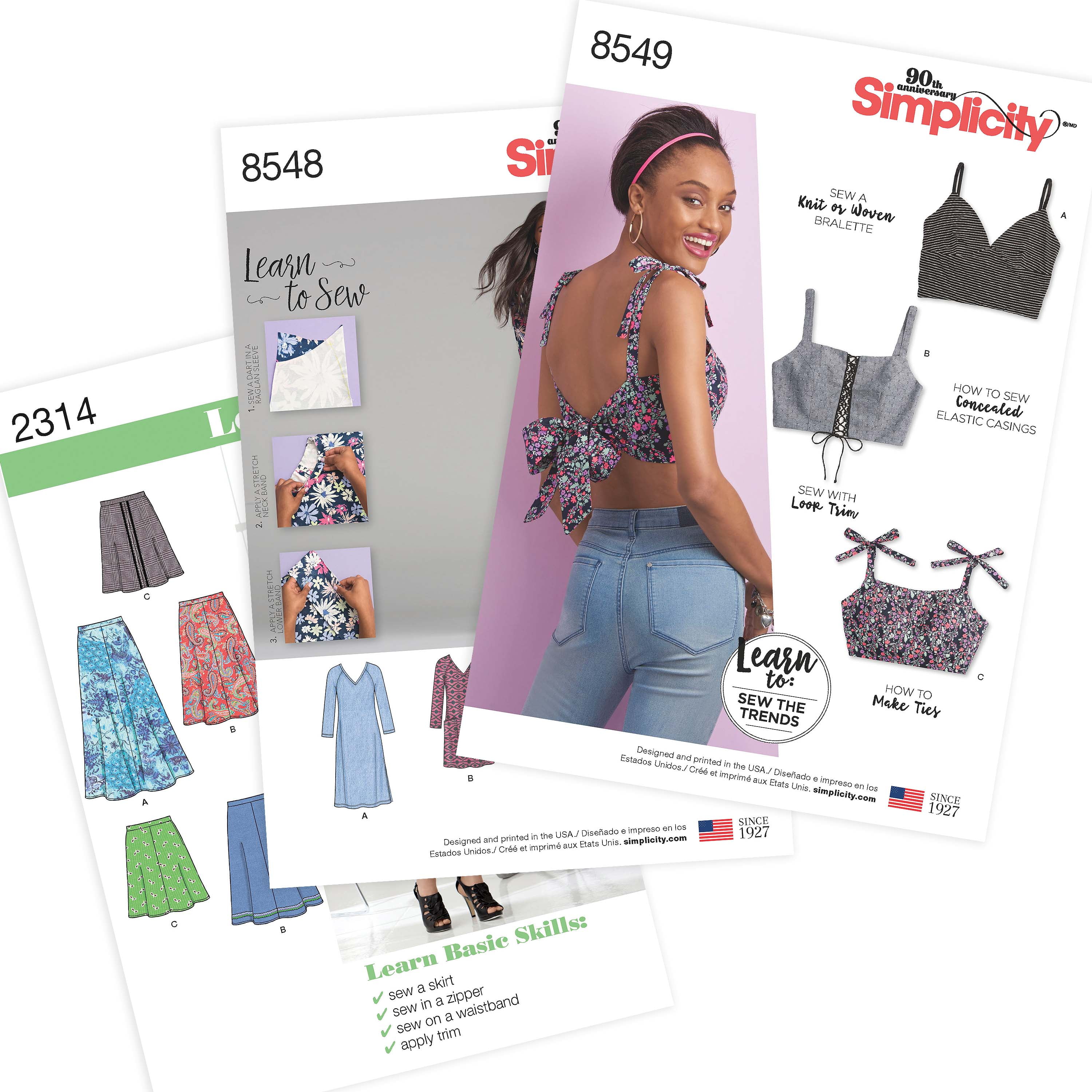 Simplicity Misses' Learn To Sew Tops, Dresses, and Skirts Set of 3 ...