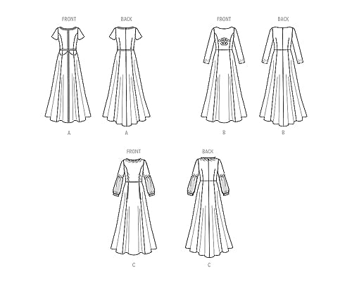 Simplicity Misses' Medieval Dress Costumes Pattern Kit, Design Code ...