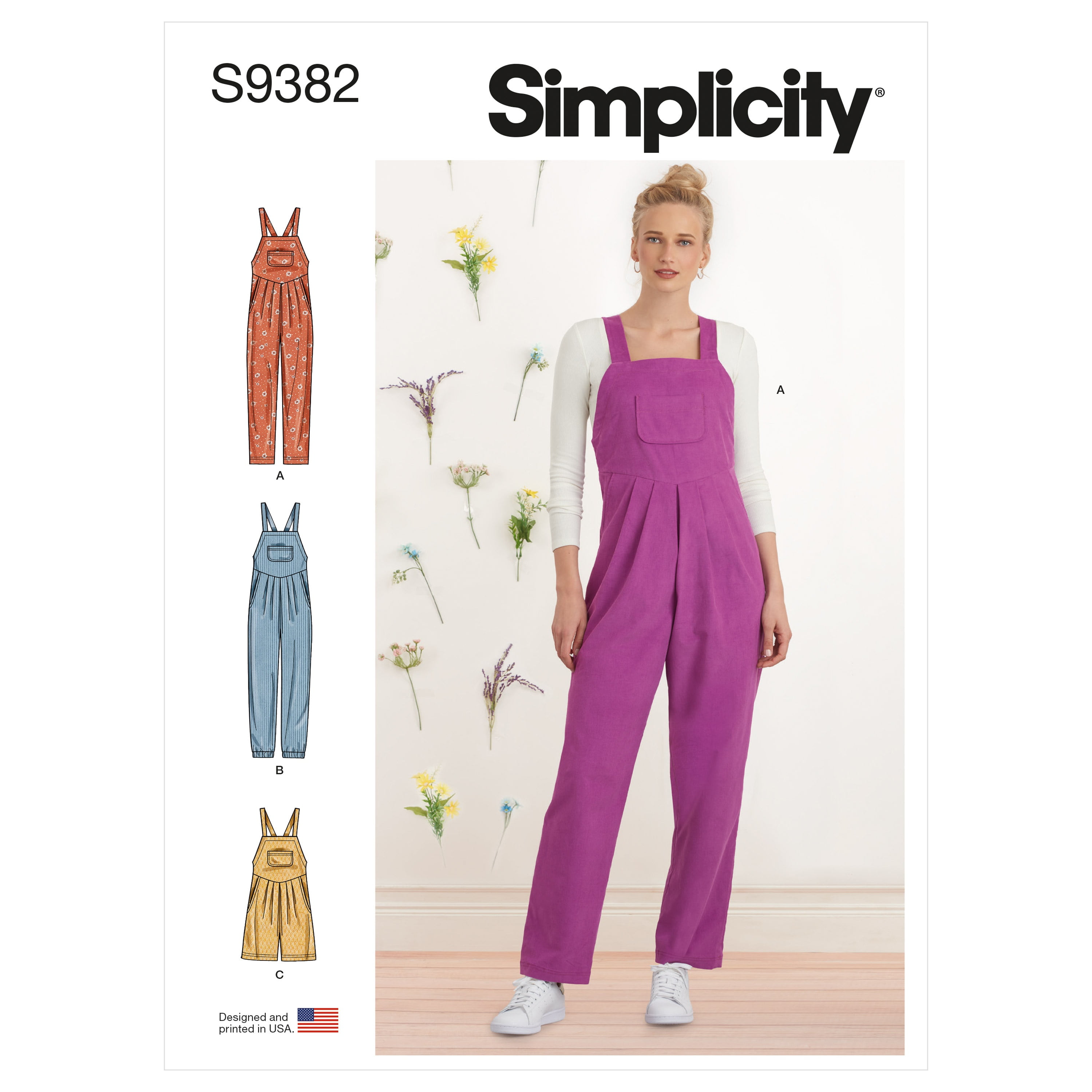 Simplicity Misses Overall with Raised Waist and Back Ties-6-8-10-12-14 ...