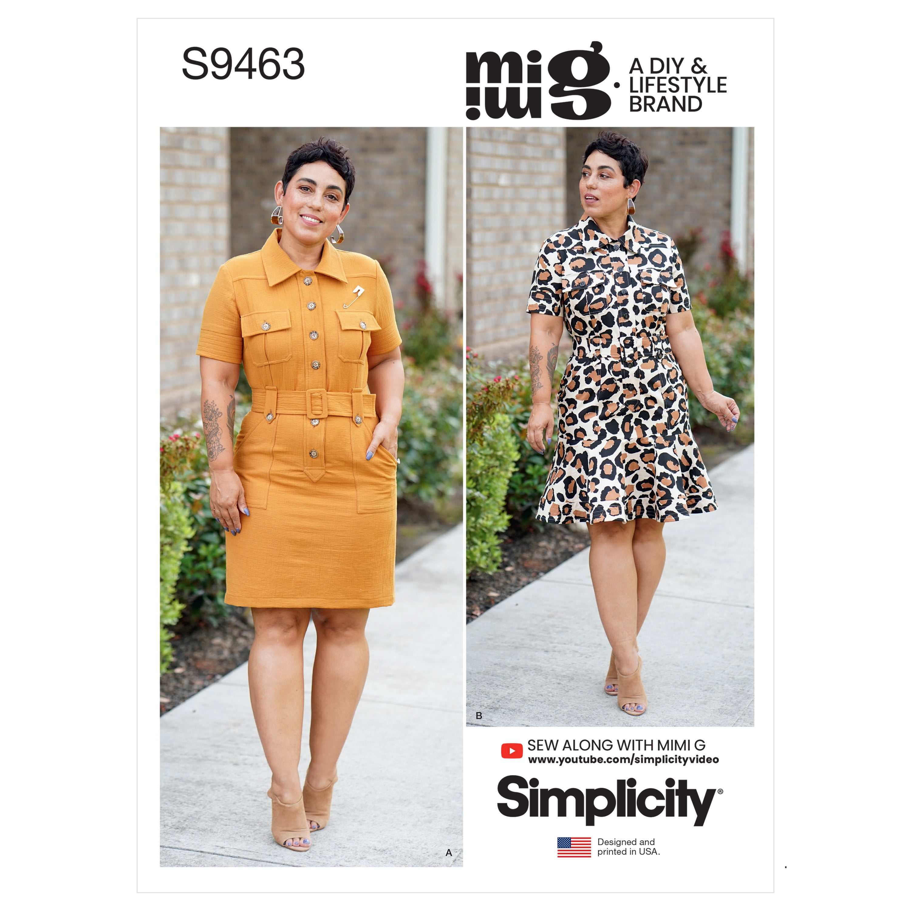Simplicity Misses' Shirt Dress with Belt Sewing Pattern S9463 by Mimi G ...