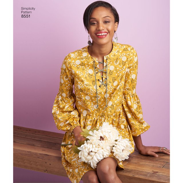 Simplicity Misses' Size 4-12 V Neck Tunic & Dress Pattern, 1 Each ...