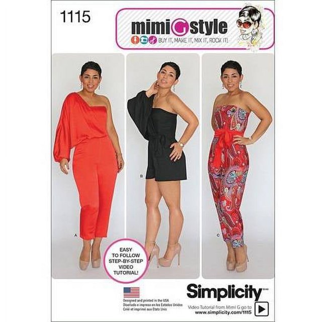 Simplicity Misses' Size 6-14 Mimi G Style Long or Short Jumpsuit ...