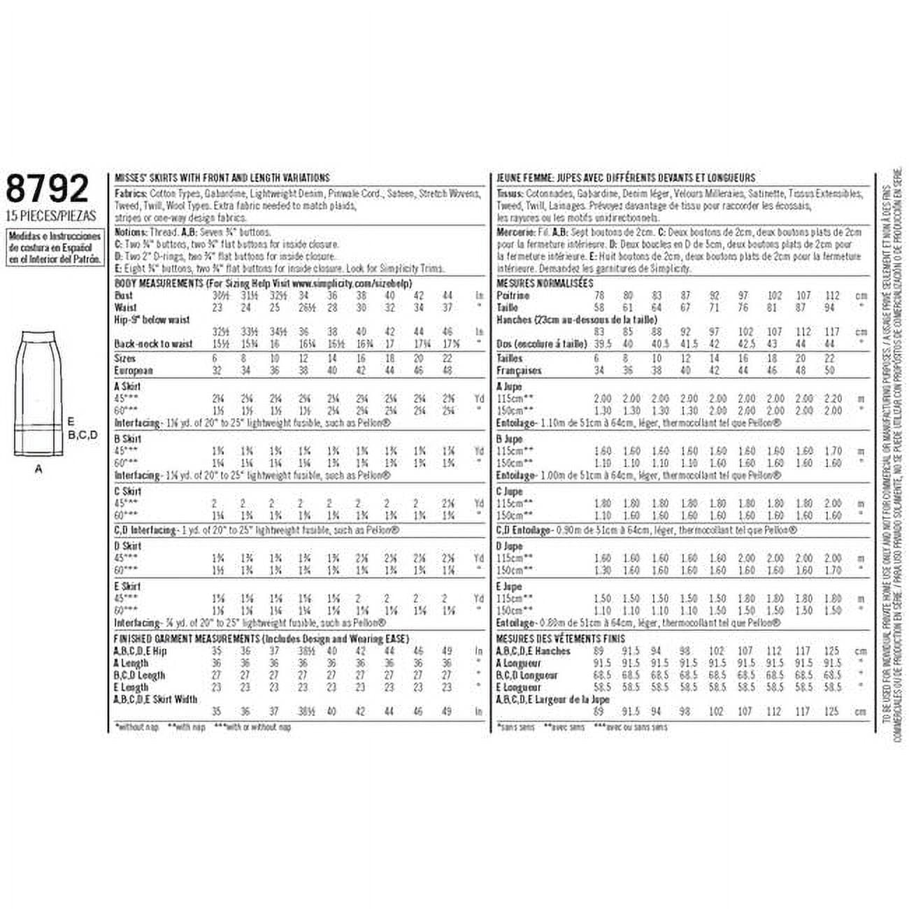 Simplicity Misses' Skirt Pattern, 1 Each - Walmart.com