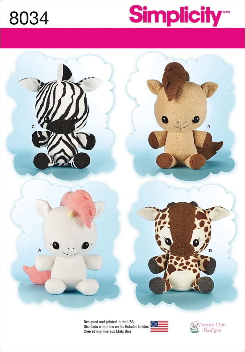 Simplicity One Size Stuffed Animals Pattern, 1 Each - Walmart.com