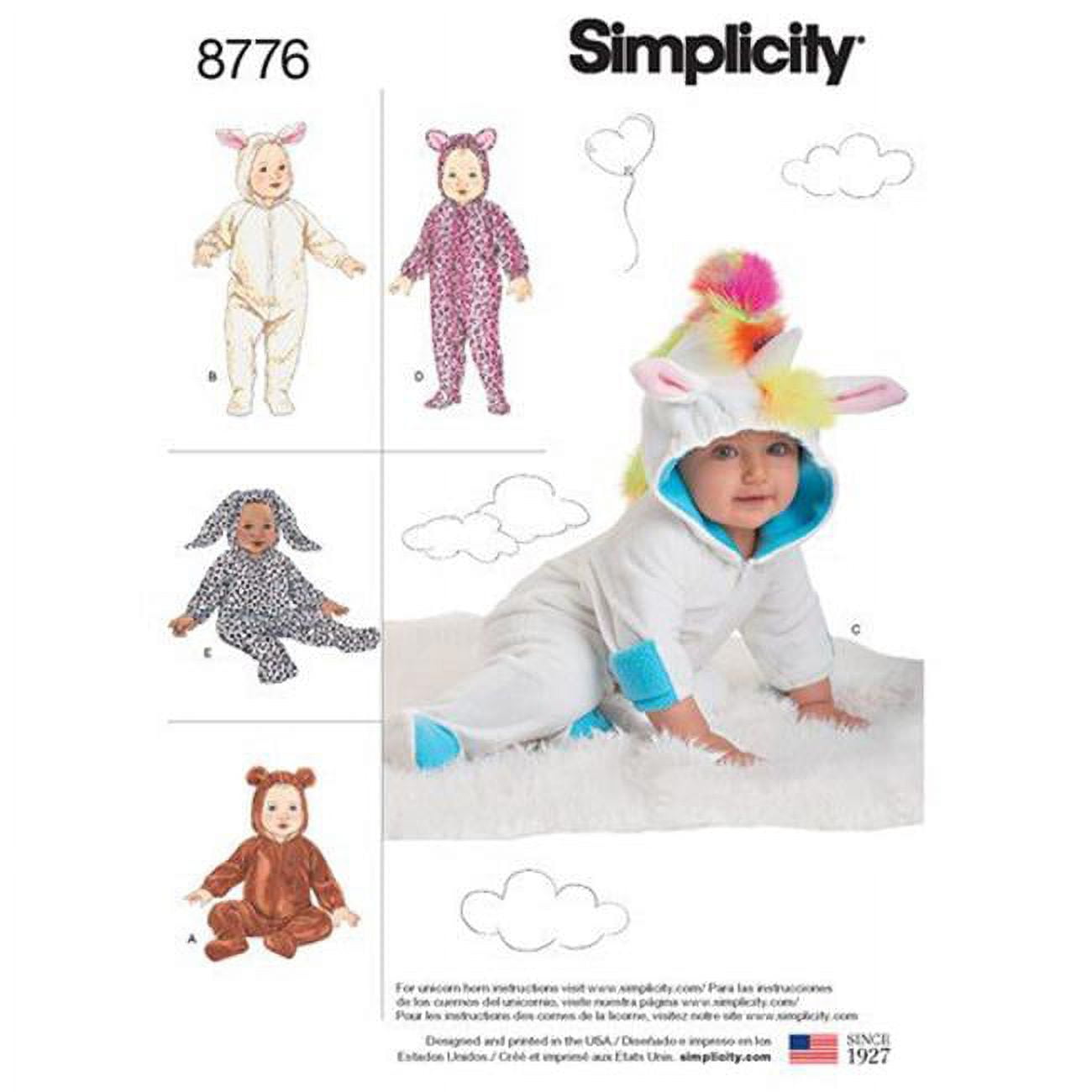 Simplicity Patterns US8776A Sewing Pattern Babies Costumes Pattern, A ...