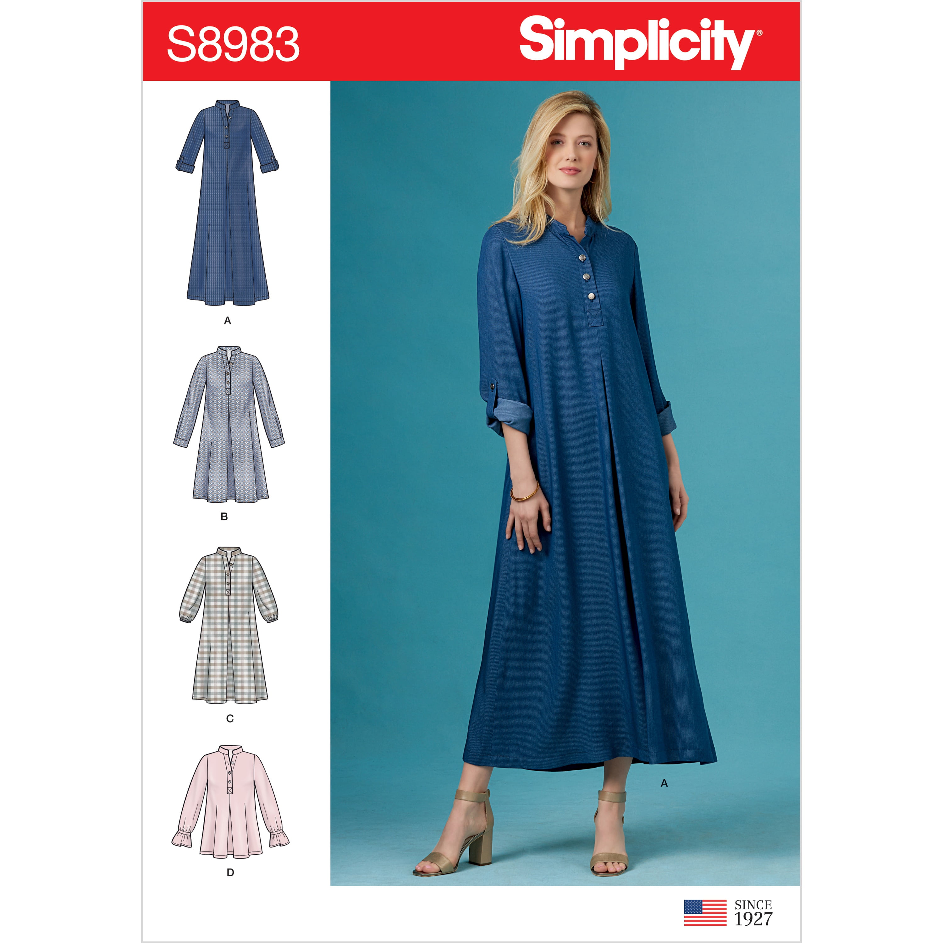 Simplicity Patterns US8983R5 14-20 Misses Dresses with Sleeve Variation ...