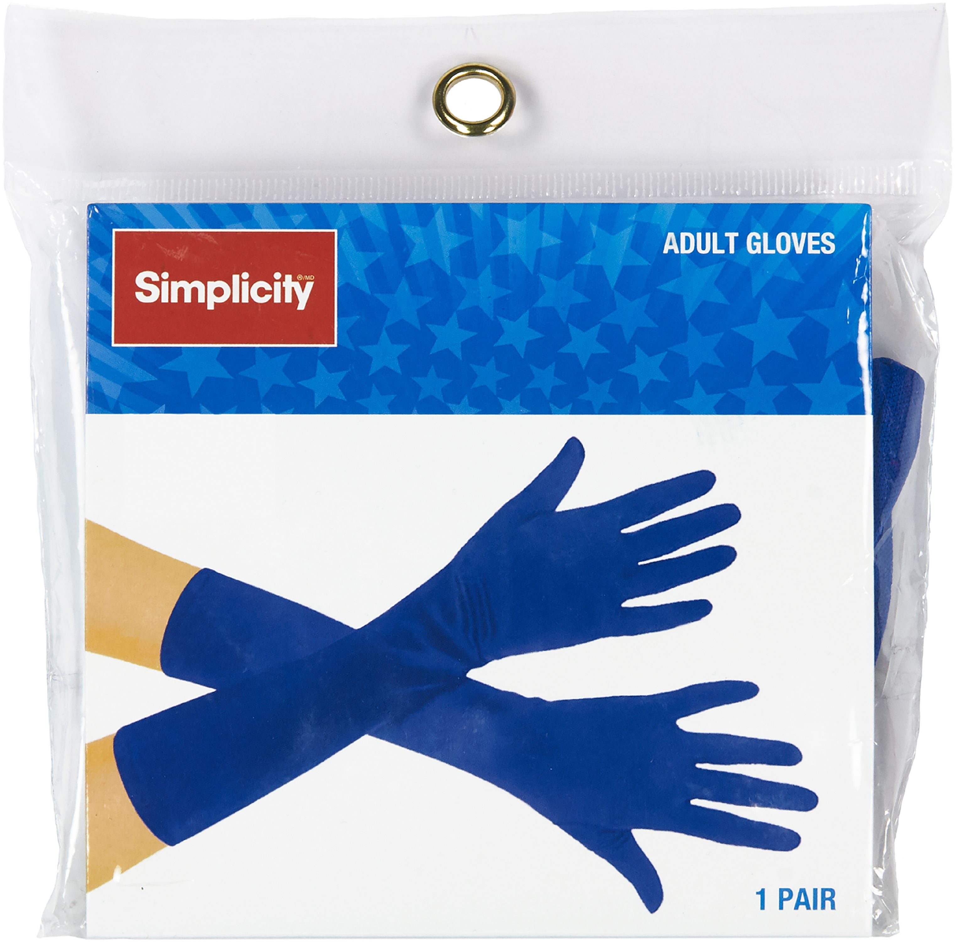 Simplicity Satin Super Hero Gloves-Royal Blue - Walmart.com