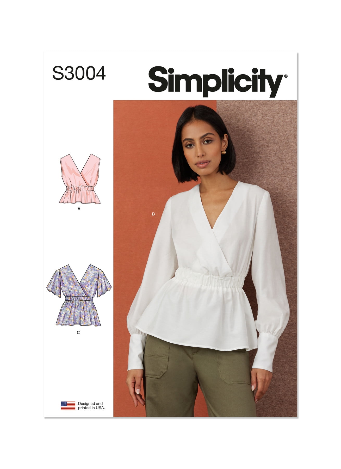 Simplicity Sewing Pattern 3004 - Misses' Top with Sleeve Variations ...