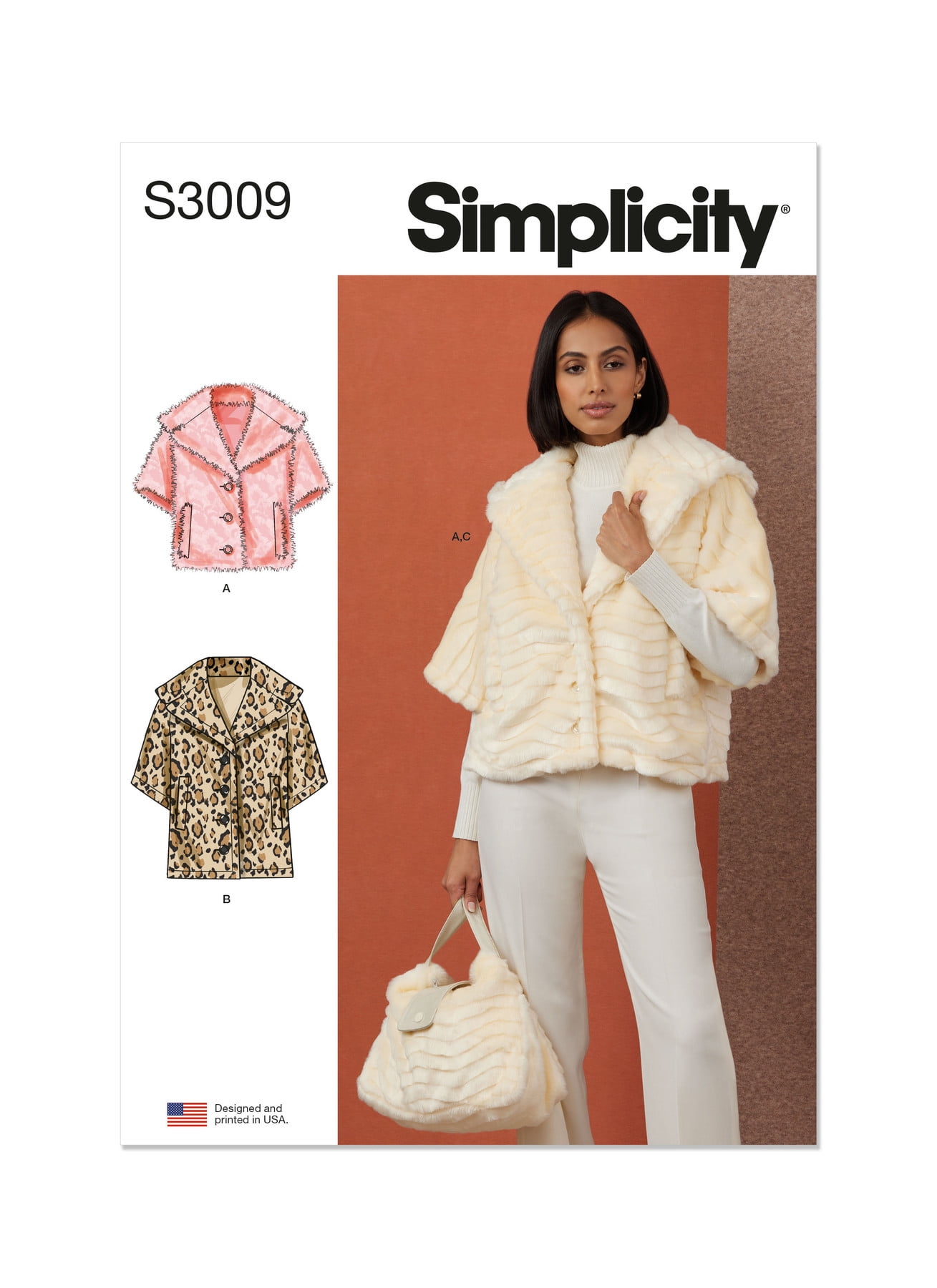 Simplicity Sewing Pattern 3009 - Misses' Jacket In Two Lengths and Bag ...