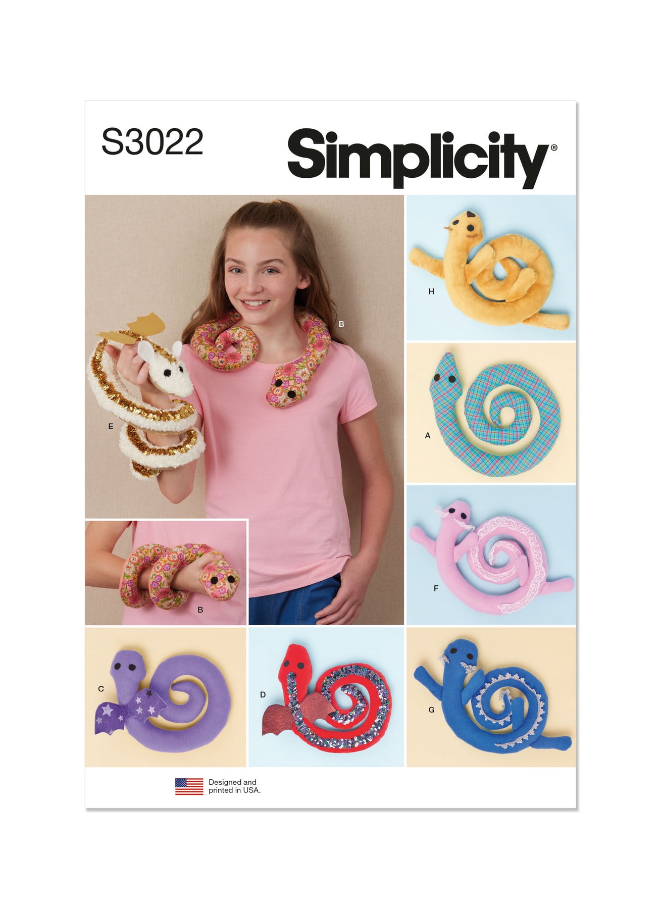 Simplicity Sewing Pattern 3022 - Plush Critters, Size: OS (One Size ...