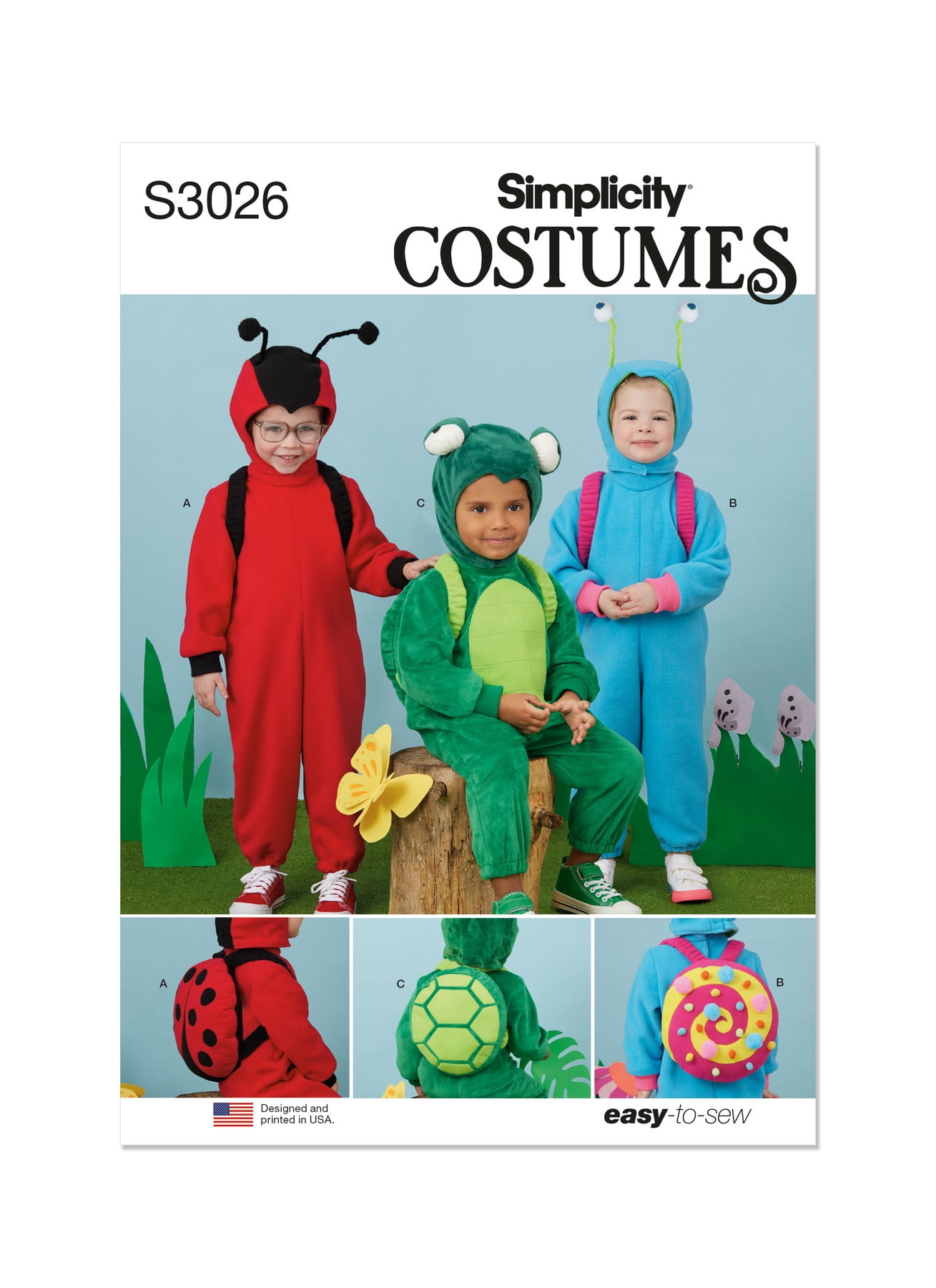 Simplicity Sewing Pattern 3026 - Toddlers' Animal Costumes, Size: A (1/ ...