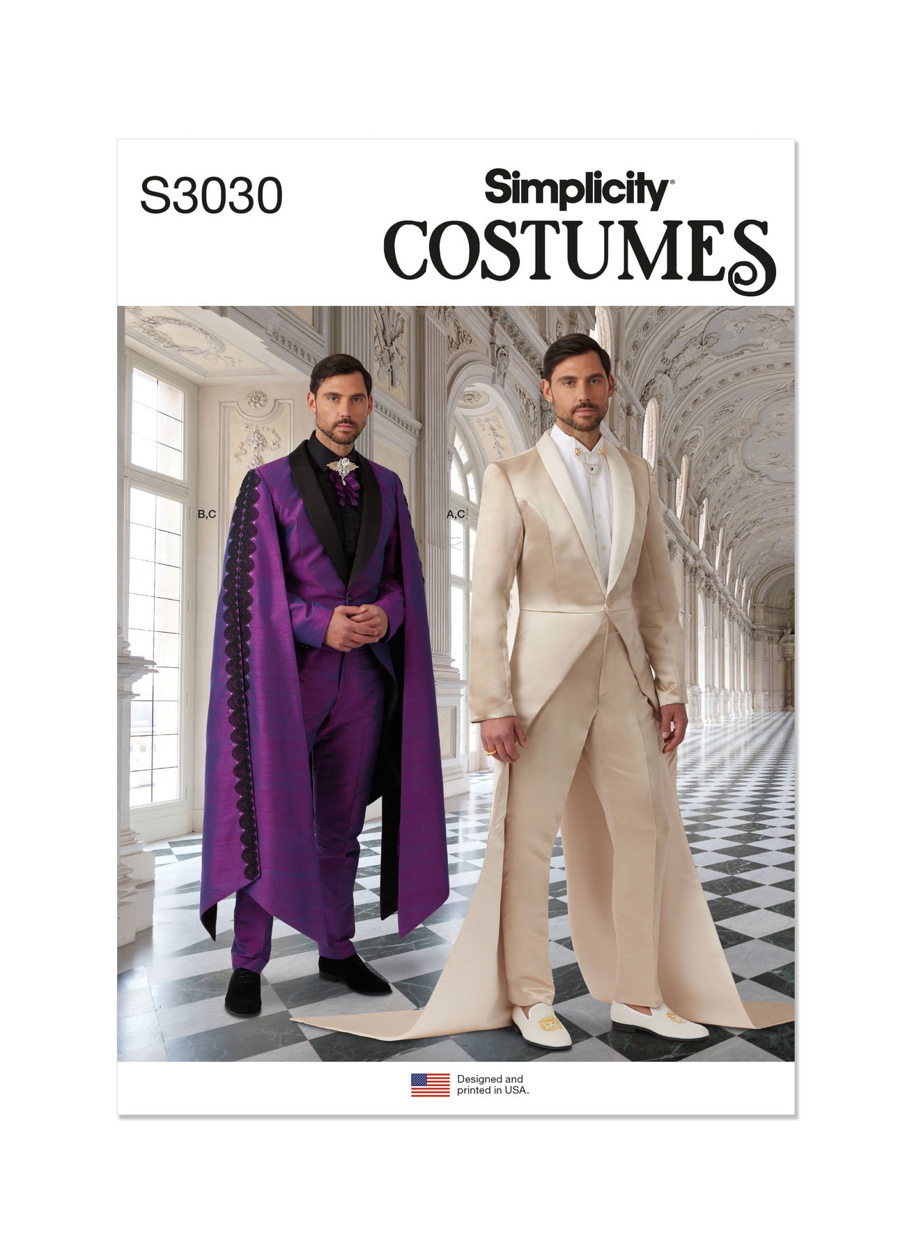Simplicity Sewing Pattern 3030 - Men's Costume Suits, Size: AA (34-42 ...
