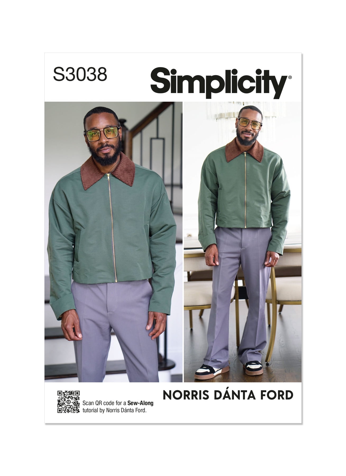 Simplicity Sewing Pattern 3038 - Men's Jacket by Norris Dánta Ford ...