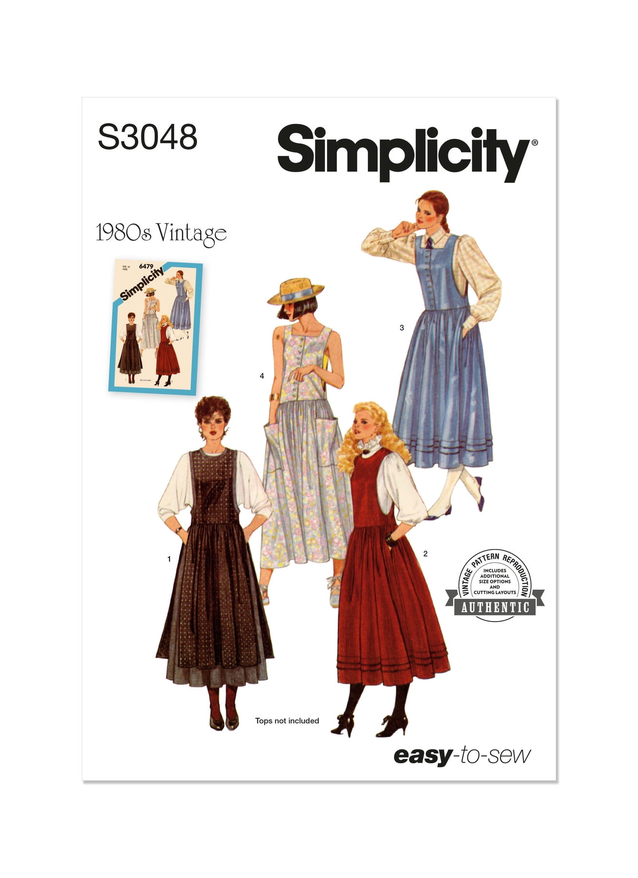 Simplicity Sewing Pattern 3048 - 1960s Misses' Jumpers in Two Lengths ...