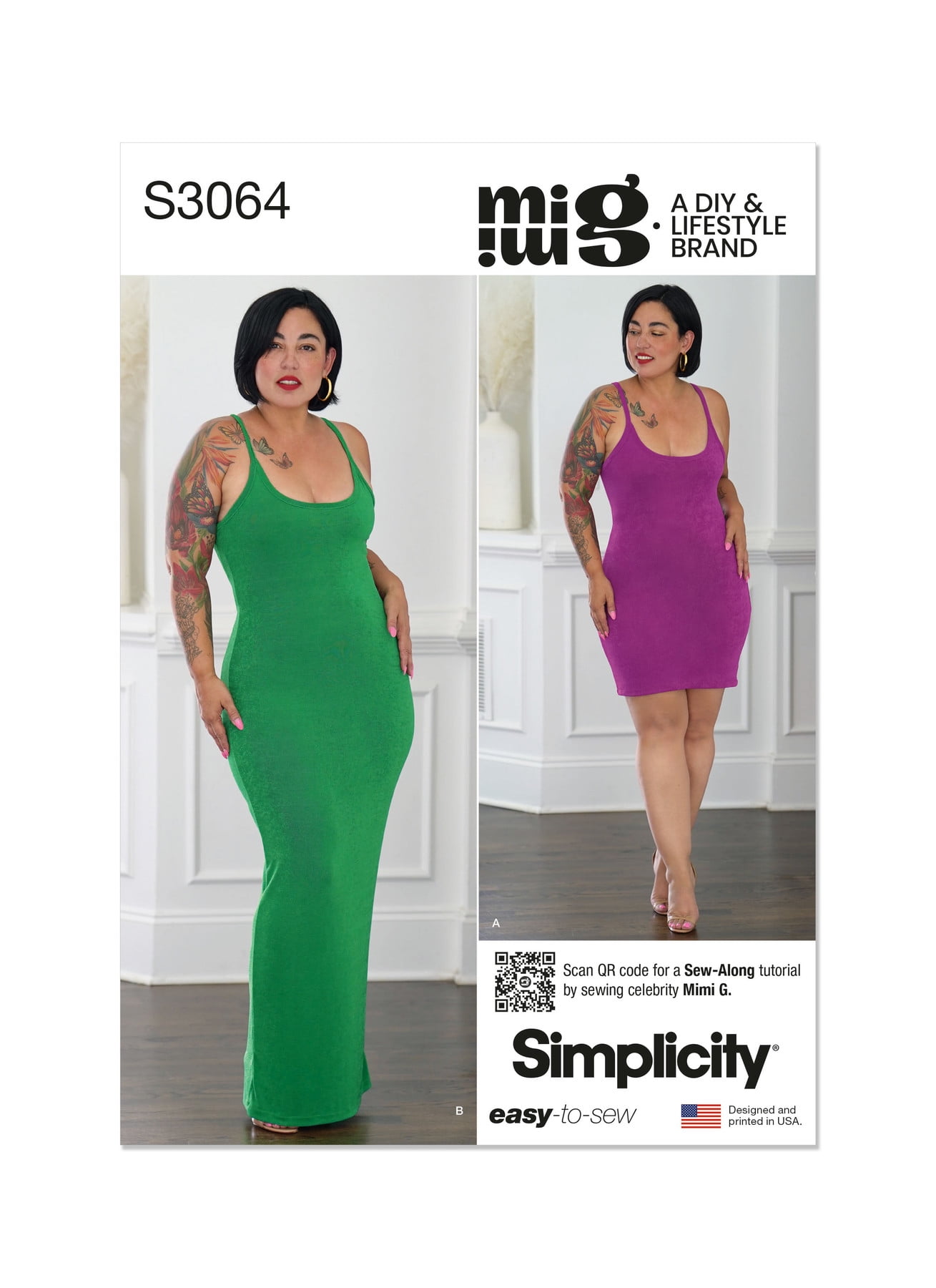 Simplicity Sewing Pattern 3064 - Misses' and Women's Knit Dress in Two ...