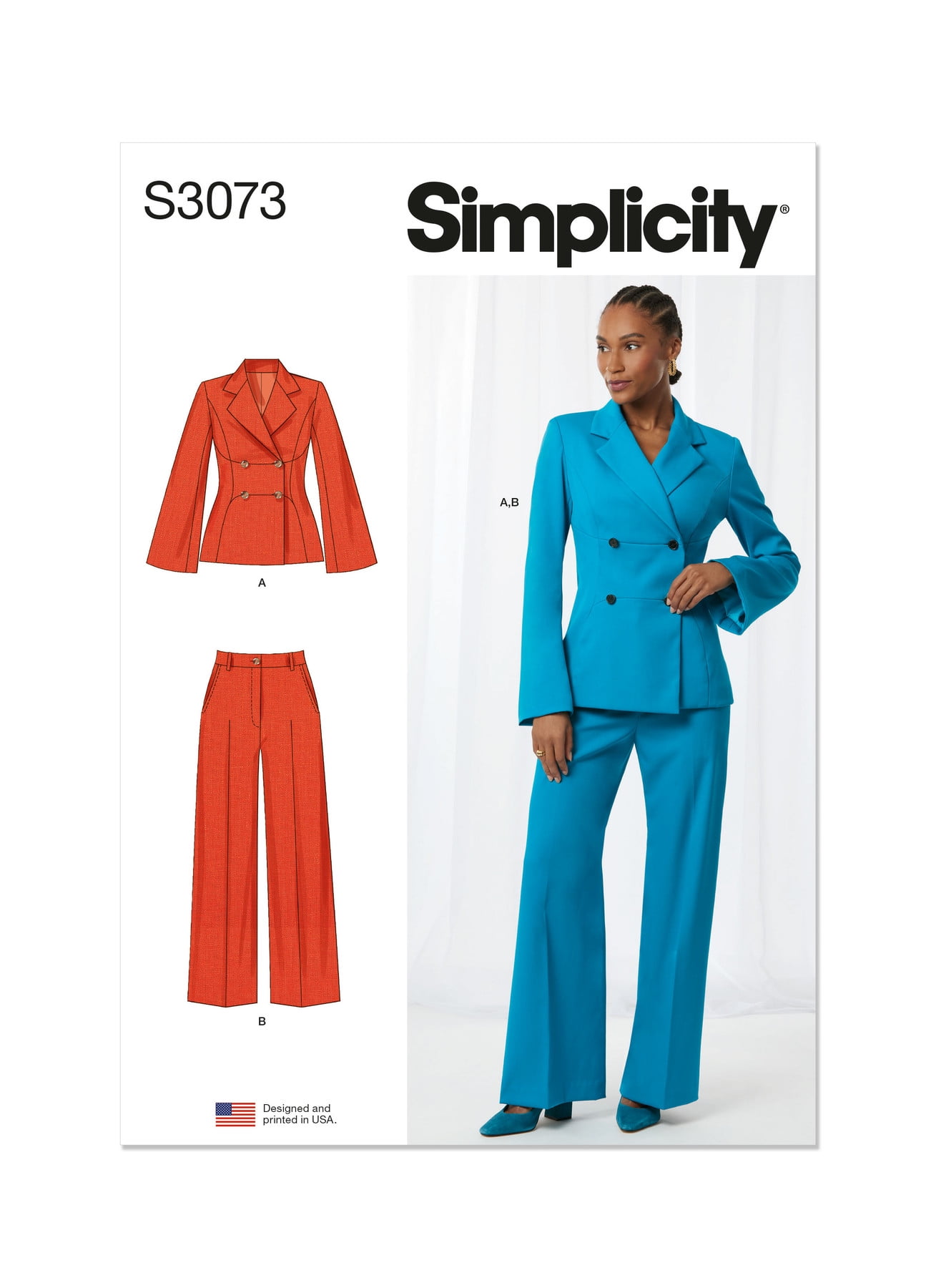 Simplicity Sewing Pattern 3073 - Misses' and Women's Jacket and Pants ...