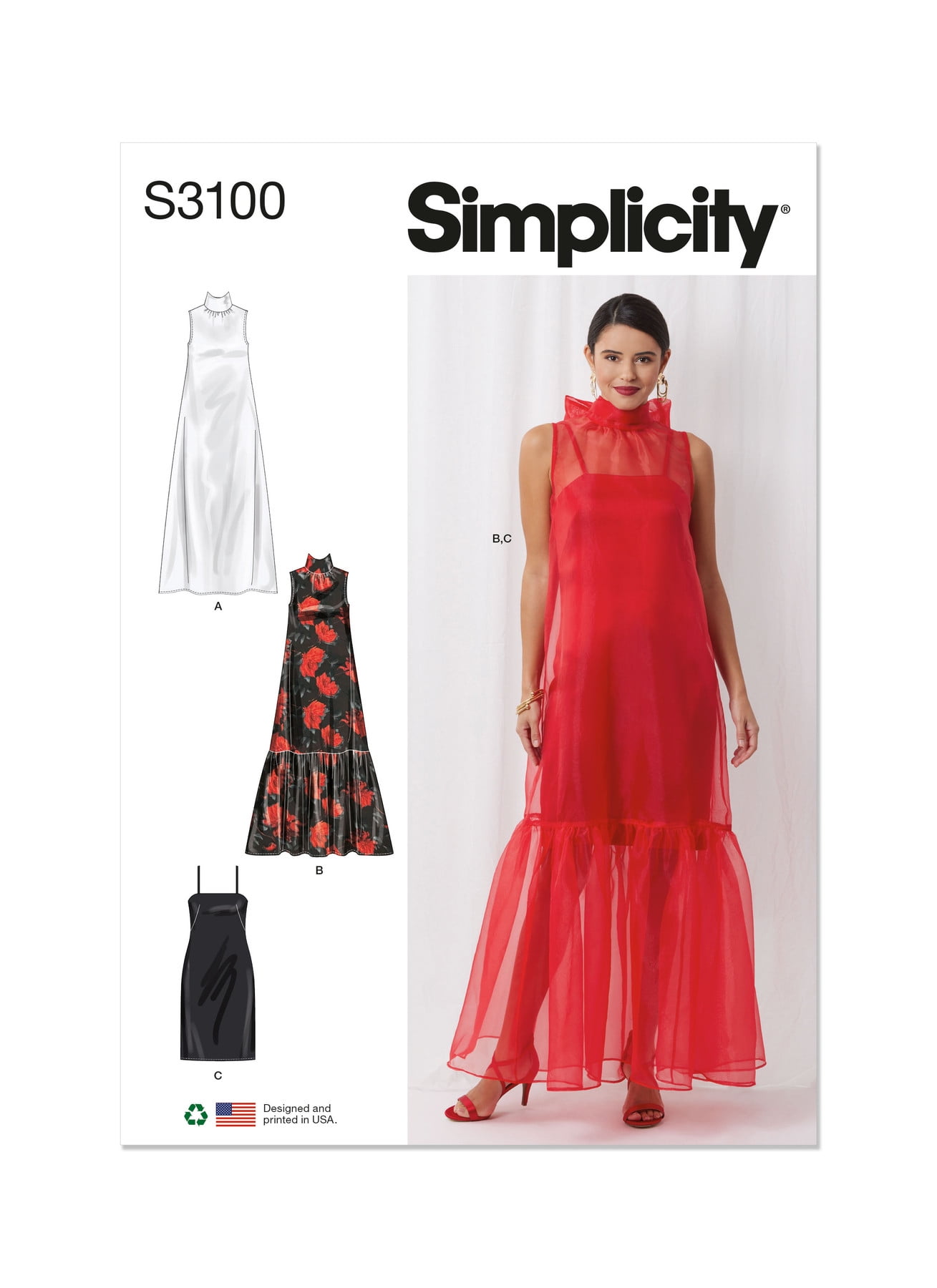 Simplicity Sewing Pattern 3100 - Misses' Special Occasion Dress and ...
