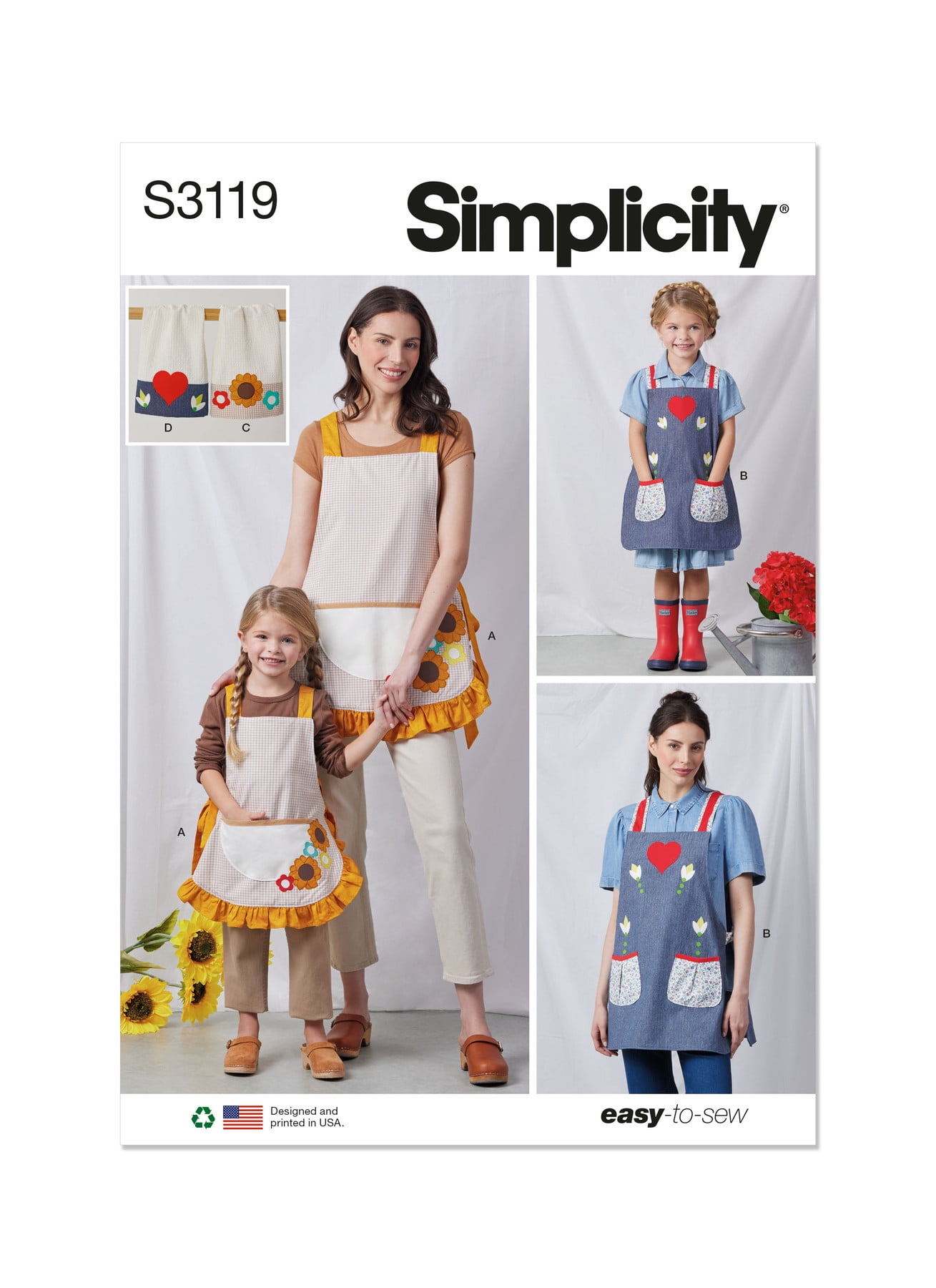 Simplicity Sewing Pattern 3119 - Children and Misses' Aprons and ...
