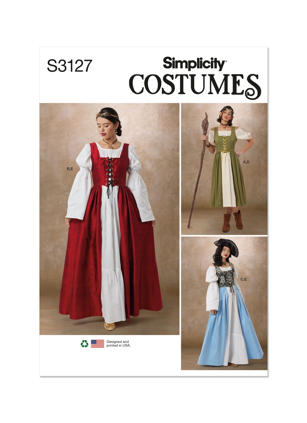 Simplicity Sewing Pattern 3127 - Misses' Costumes, Size: Y5 (18-20-22 ...