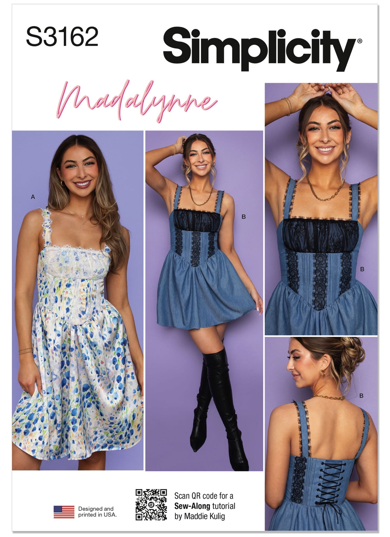Simplicity Sewing Pattern 3162 - Misses' Corset Dress in Two Lengths by ...