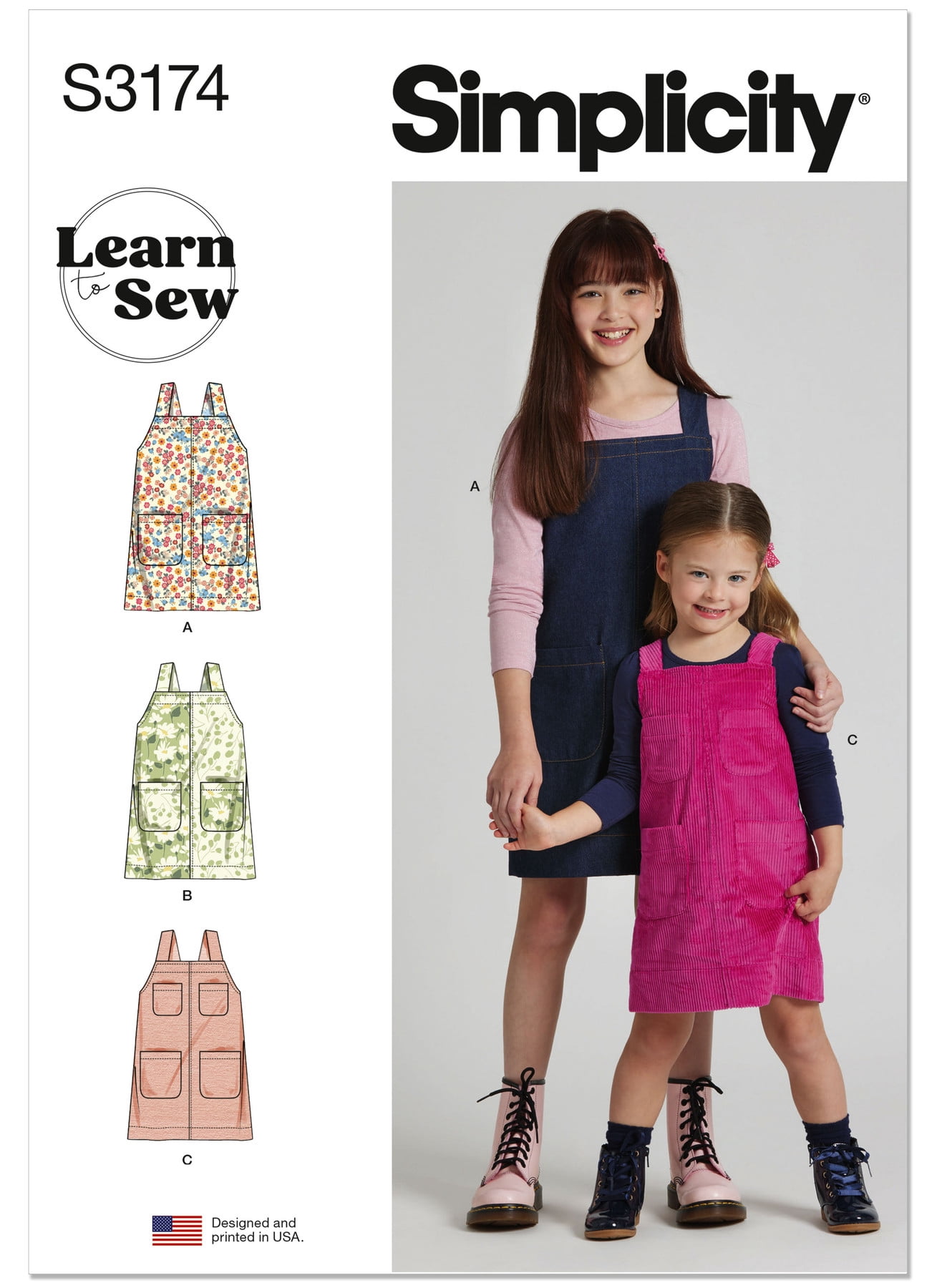Simplicity Sewing Pattern 3174 - Children's and Girls Learn to Sew ...