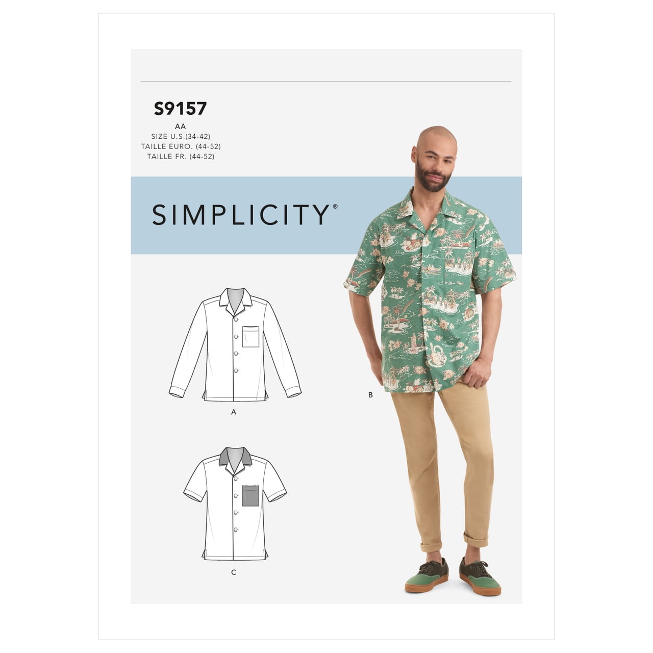 Simplicity Sewing Pattern 9157 Shirts - Walmart.com