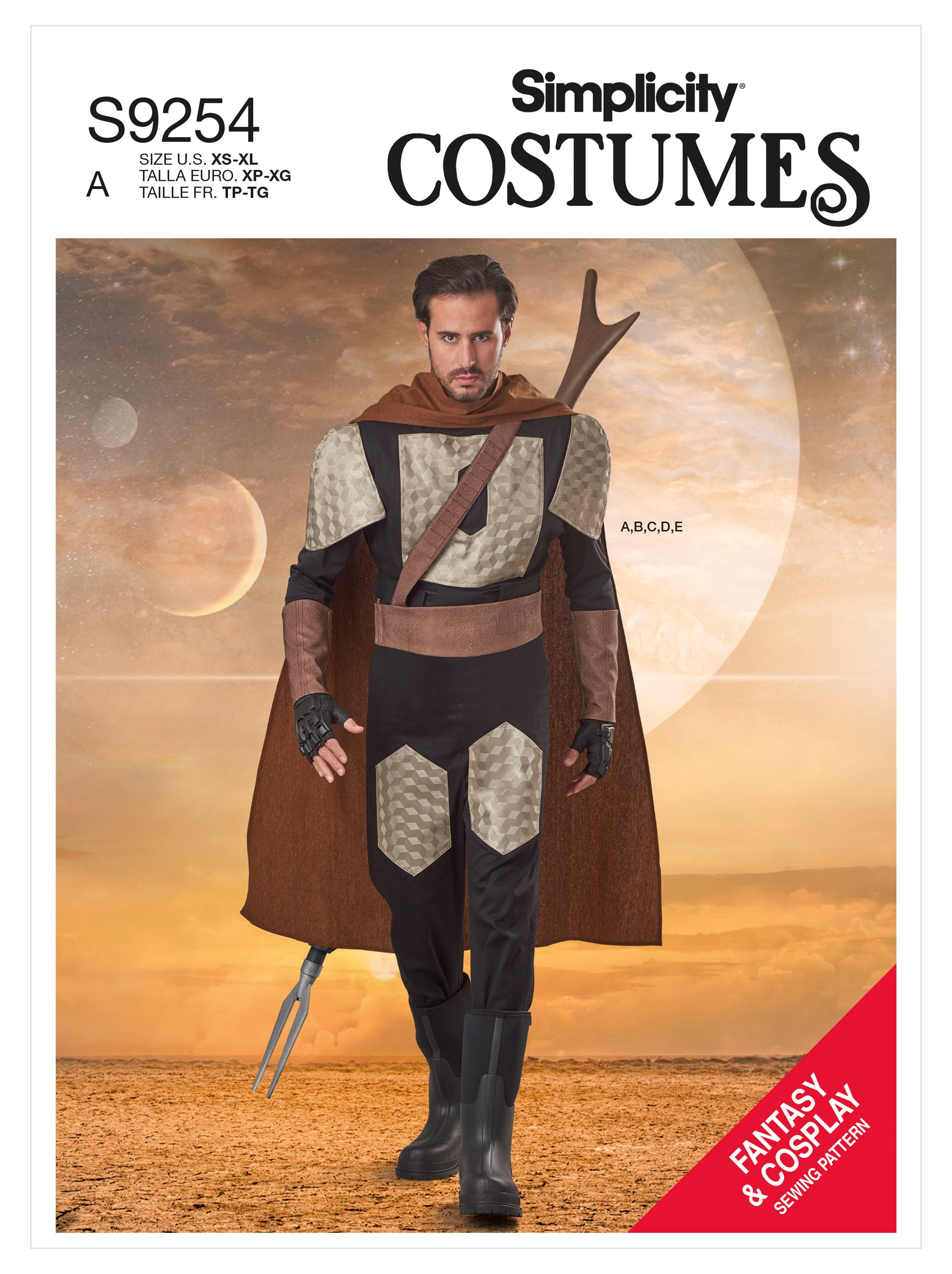 Simplicity Sewing Pattern 9254 Costumes A (XS-S-M-L-XL) - Walmart.com