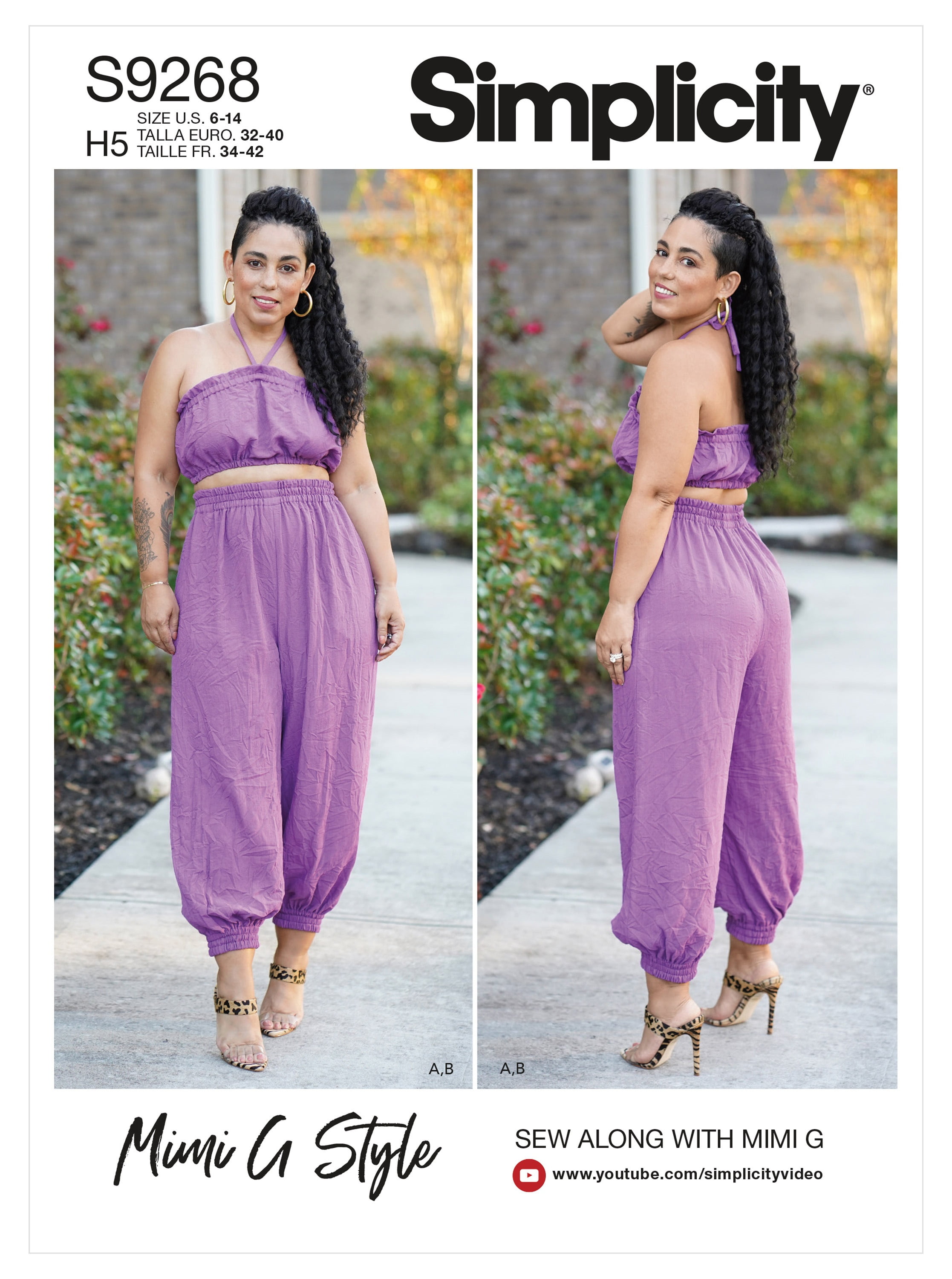 Simplicity Sewing Pattern 9268 Tops, Trousers H5 (6-8-10-12-14 ...