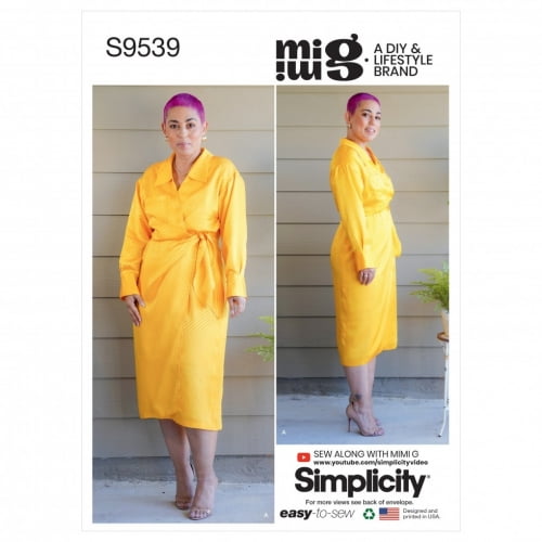 Simplicity Sewing Pattern 9539 Dresses R5 (14-16-18-20-22) - Walmart.com