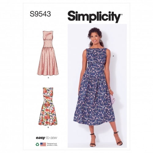 Simplicity Sewing Pattern 9543 Dresses A (6-8-10-12-14-16-18) - Walmart.com