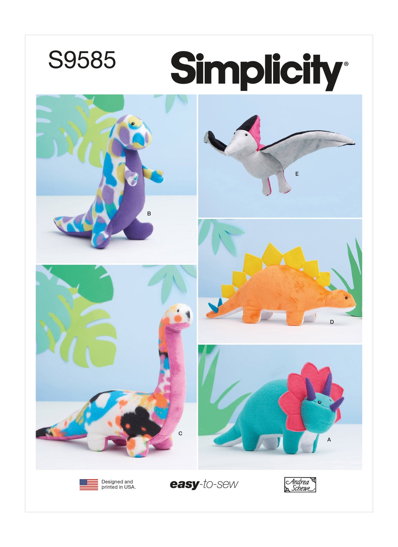 Simplicity Sewing Pattern 9585 Toys OS (One Size Only) - Walmart.com