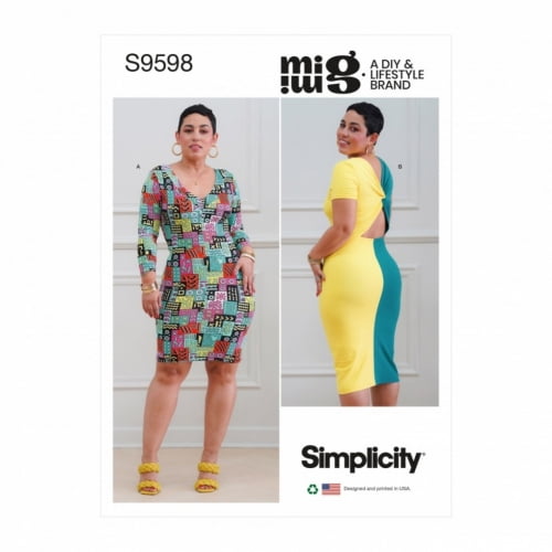 Simplicity Sewing Pattern 9598 Dresses U5 (16-18-20-22-24) - Walmart.com