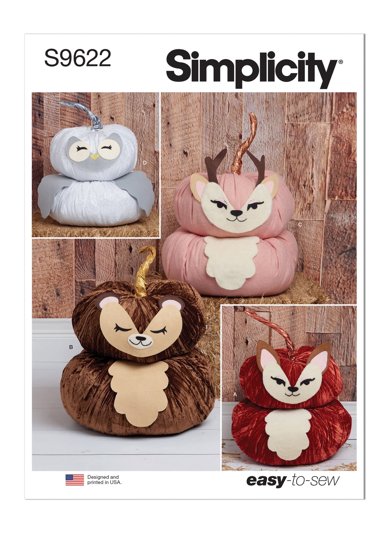 Simplicity Sewing Pattern 9622 Toys OS (One Size Only) - Walmart.com